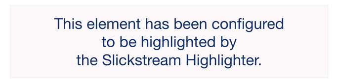 How to Configure the Slickstream Highlighter